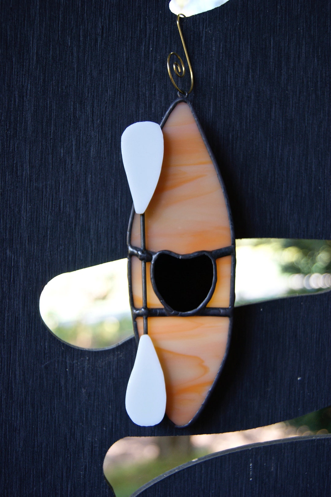 Stained Glass Kayak Sun Catcher or Ornament - Etsy