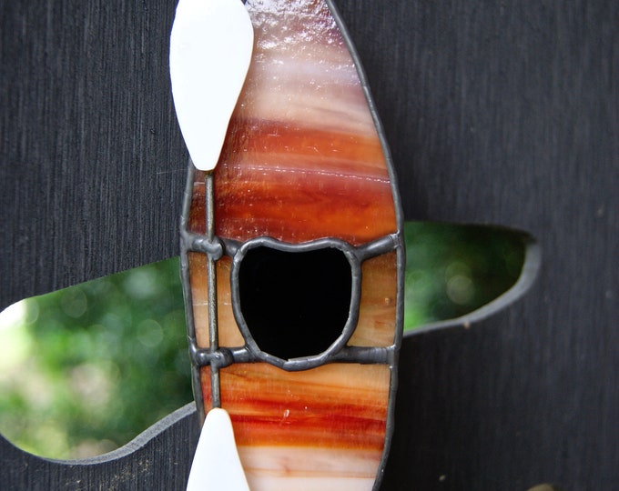 Stained Glass Kayak Ornament or Suncatcher - Etsy