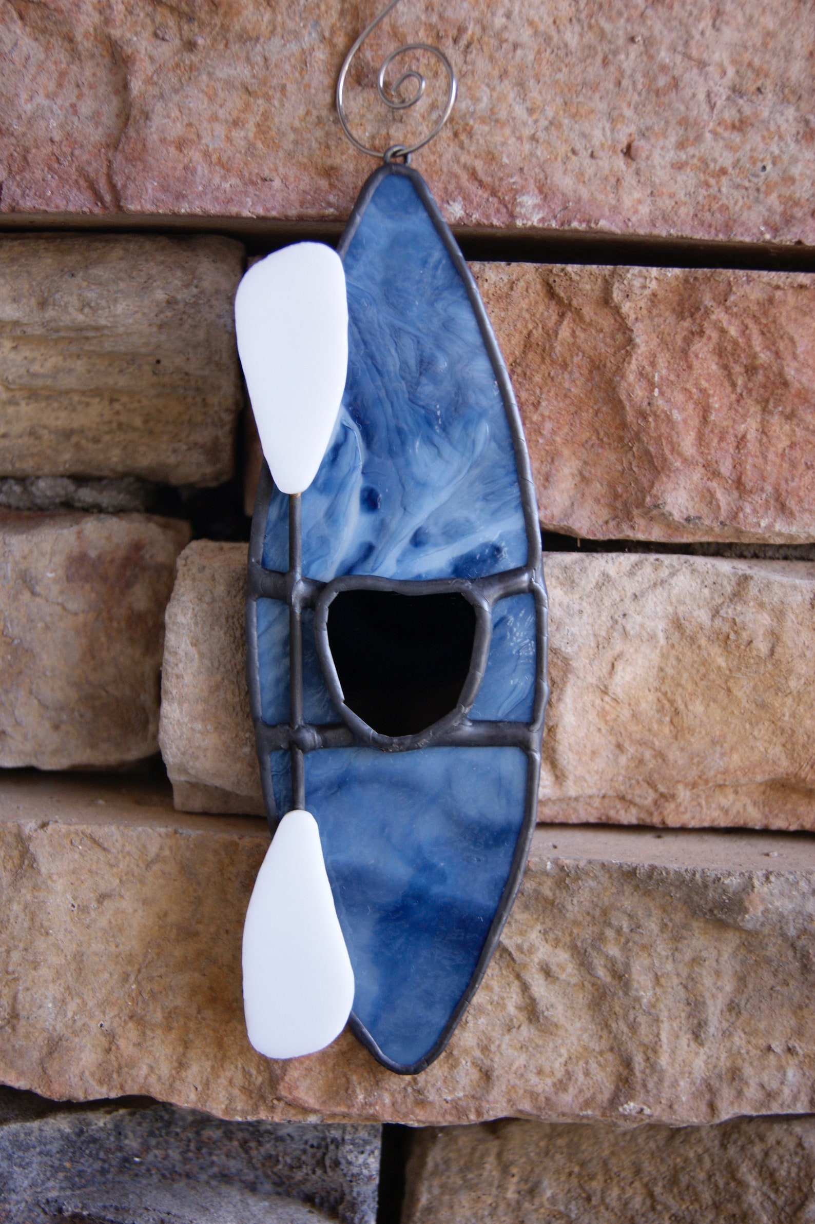 Stained Glass Kayak Sun Catcher or Ornament - Etsy
