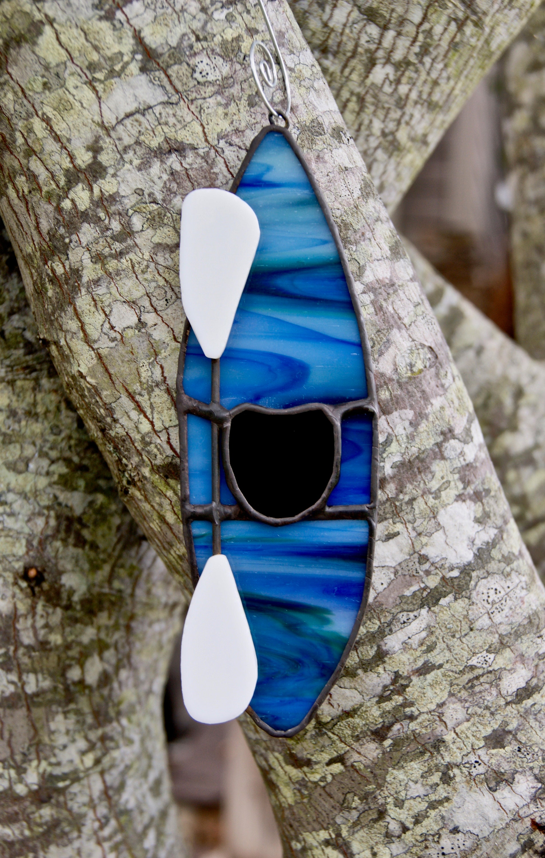 Stained Glass Kayak Ornament or Sun Catcher | Etsy