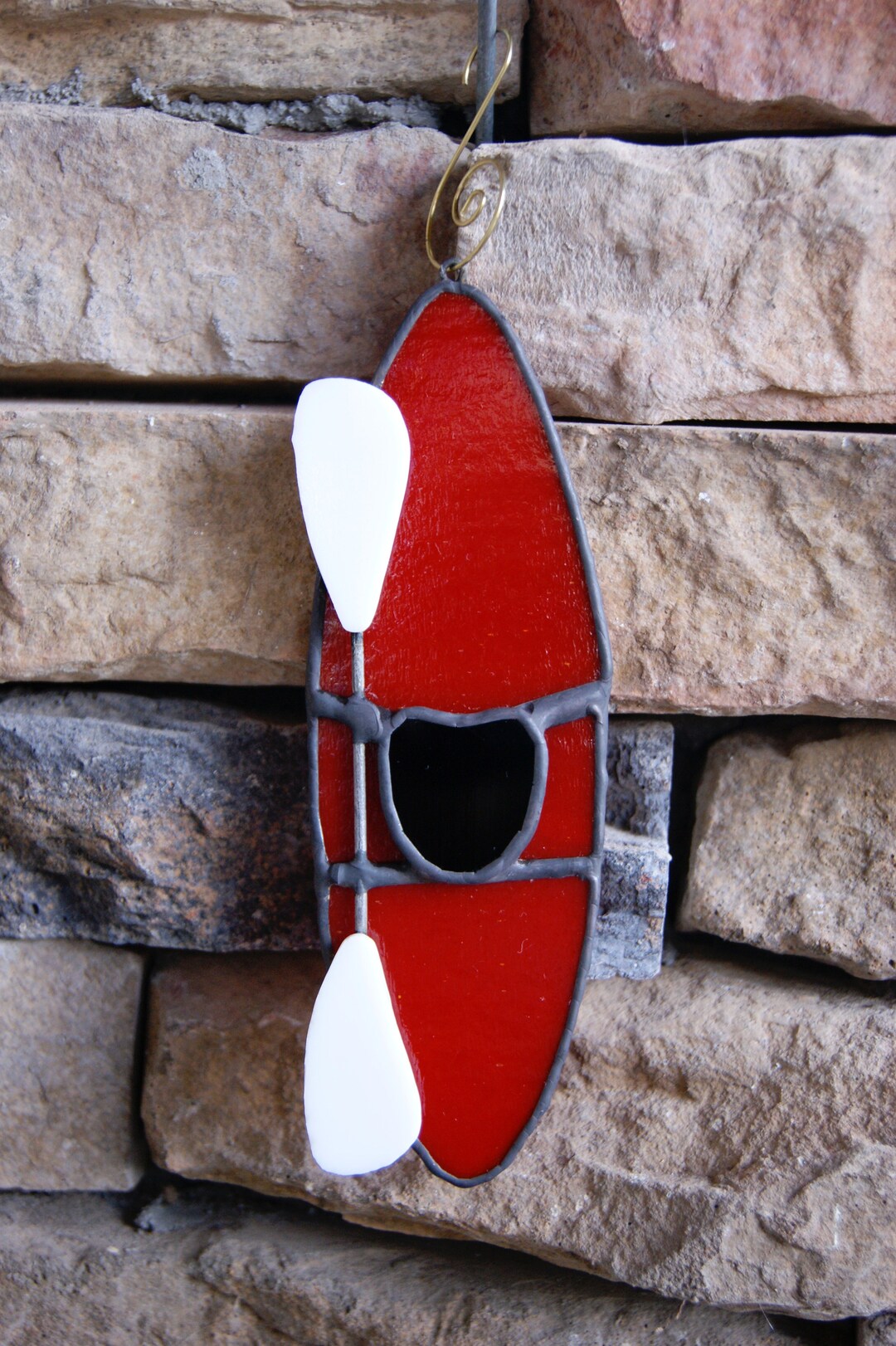 Stained Glass Kayak Ornament or Sun Catcher - Etsy
