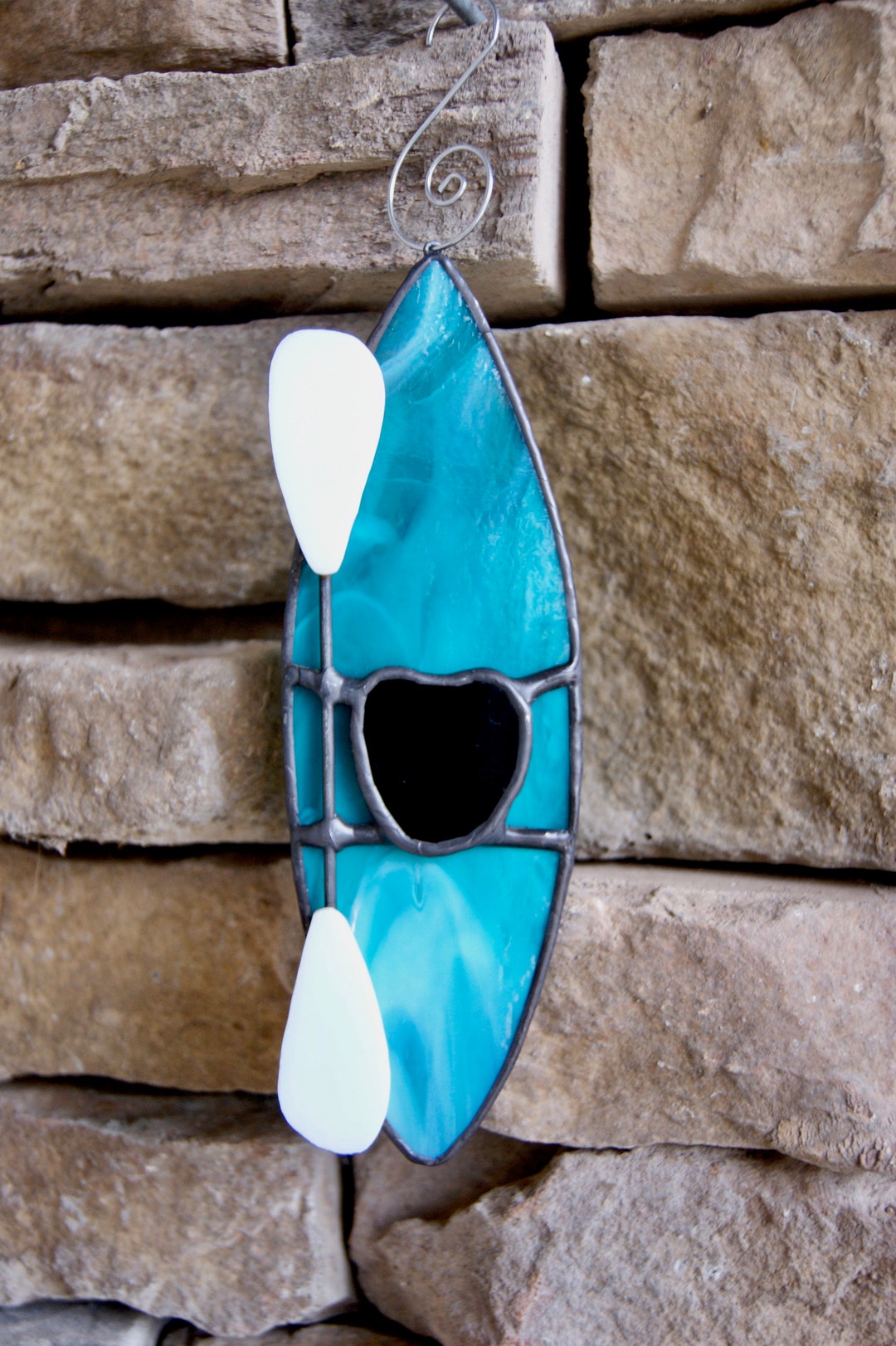 Stained Glass Kayak Ornament or Sun Catcher - Etsy
