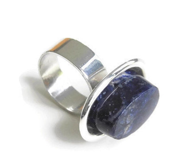 Hans Hansen Rare Sterling Silver & Sadolite Ring Denmark 1960s - Etsy