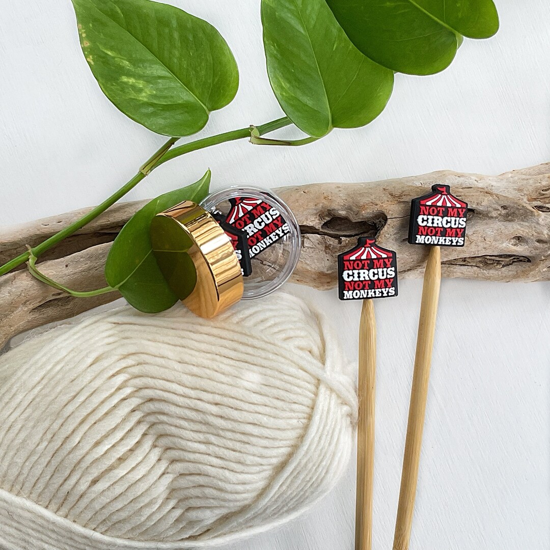 NOT My CIRCUS, Not My MONKEYS Stitch Stoppers, Set of 2 Pun Intended ...