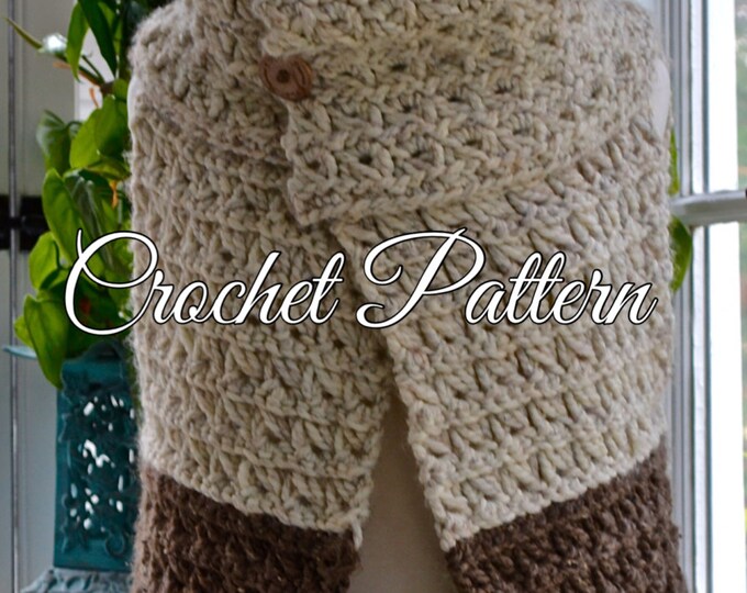 CROCHET PATTERN Women's Chunky Yarn Vest 3 Sizes S/M M/L XL Autumn - Etsy
