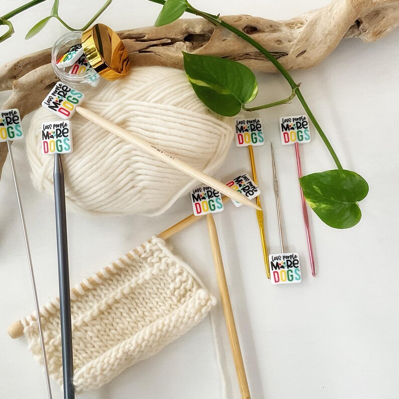 Dog Lover Knitting Needle Point Protectors: Fun Set of 2 Stitch ...