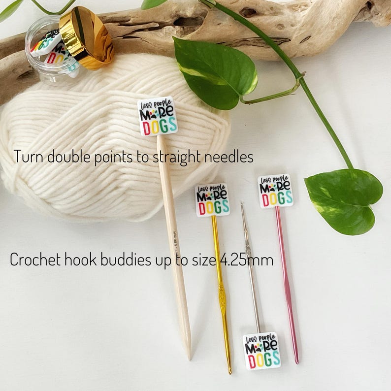 Dog Lover Knitting Needle Point Protectors: Fun Set of 2 Stitch ...