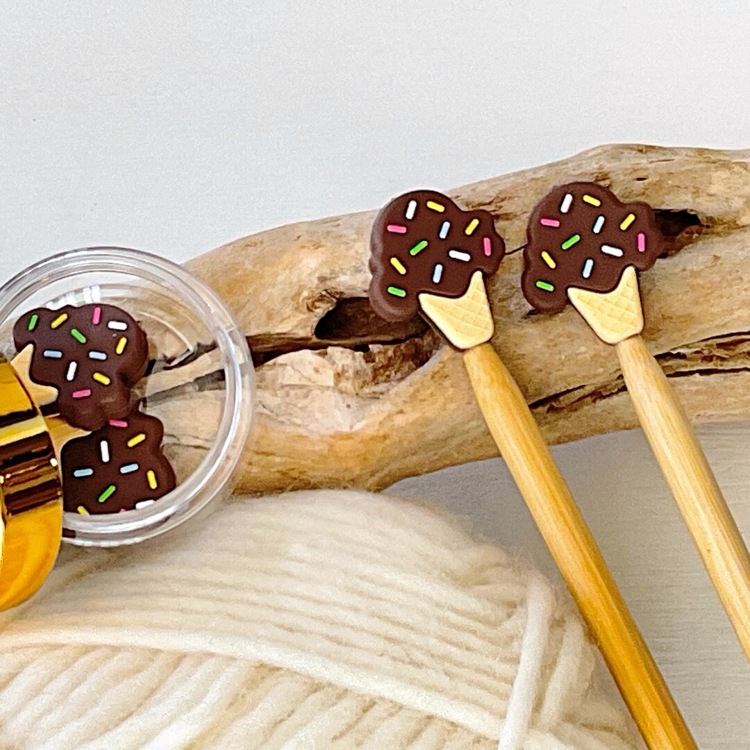 Ice Cream Cone Stitch Stoppers: Knitting Needle Point Protectors ...