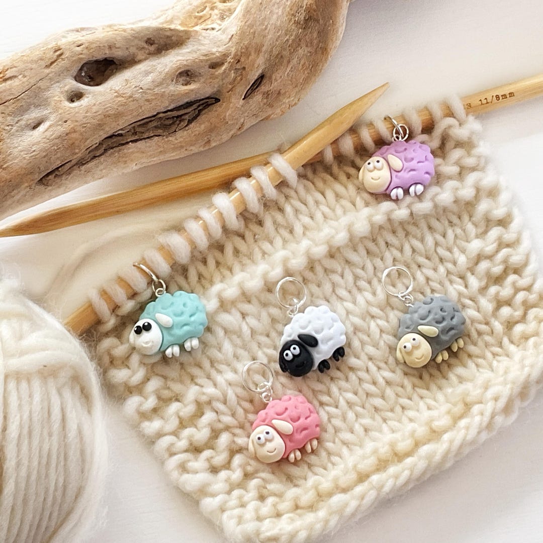 Colorful Sheep Stitch Markers: Knitting Crochet Progress Keepers, Set ...