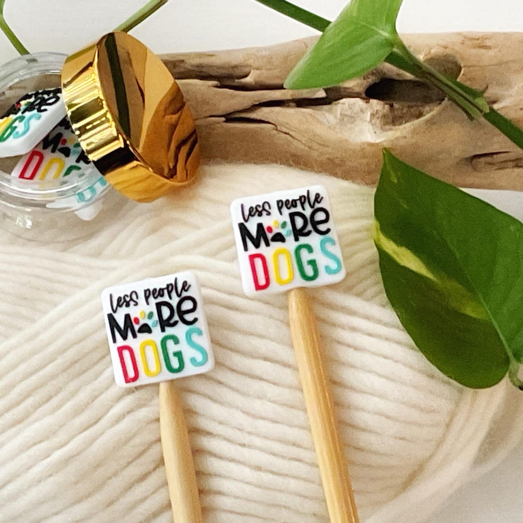 Dog Lover Knitting Needle Point Protectors: Fun Set of 2 Stitch ...