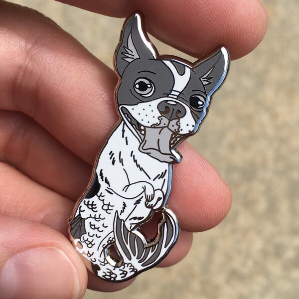 Boston Terrier Enamel Pin - Etsy