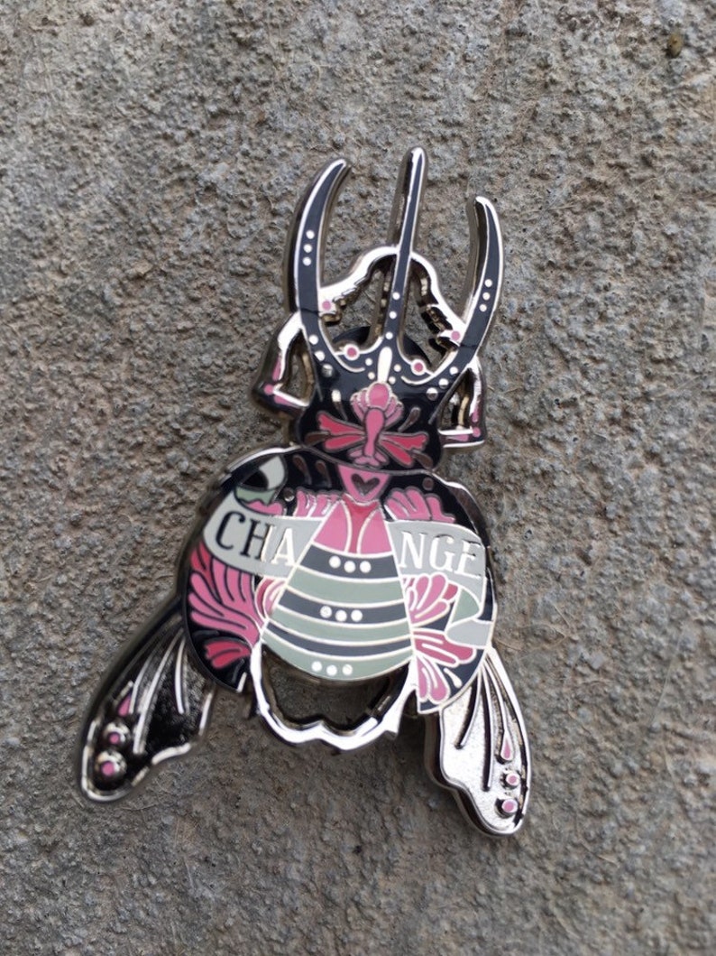 Changepainted Beetle Hard Enamel Pin | Etsy