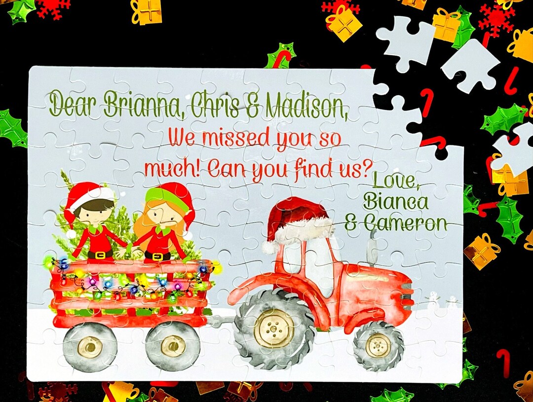 Personalized Elf Puzzle Elf Welcome Back Gift Personalized - Etsy