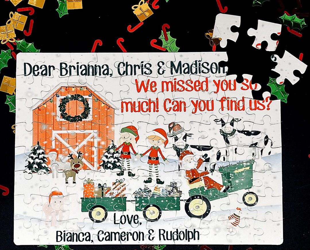 Elf Puzzle Elf Welcome Back Gift Personalized Puzzle - Etsy