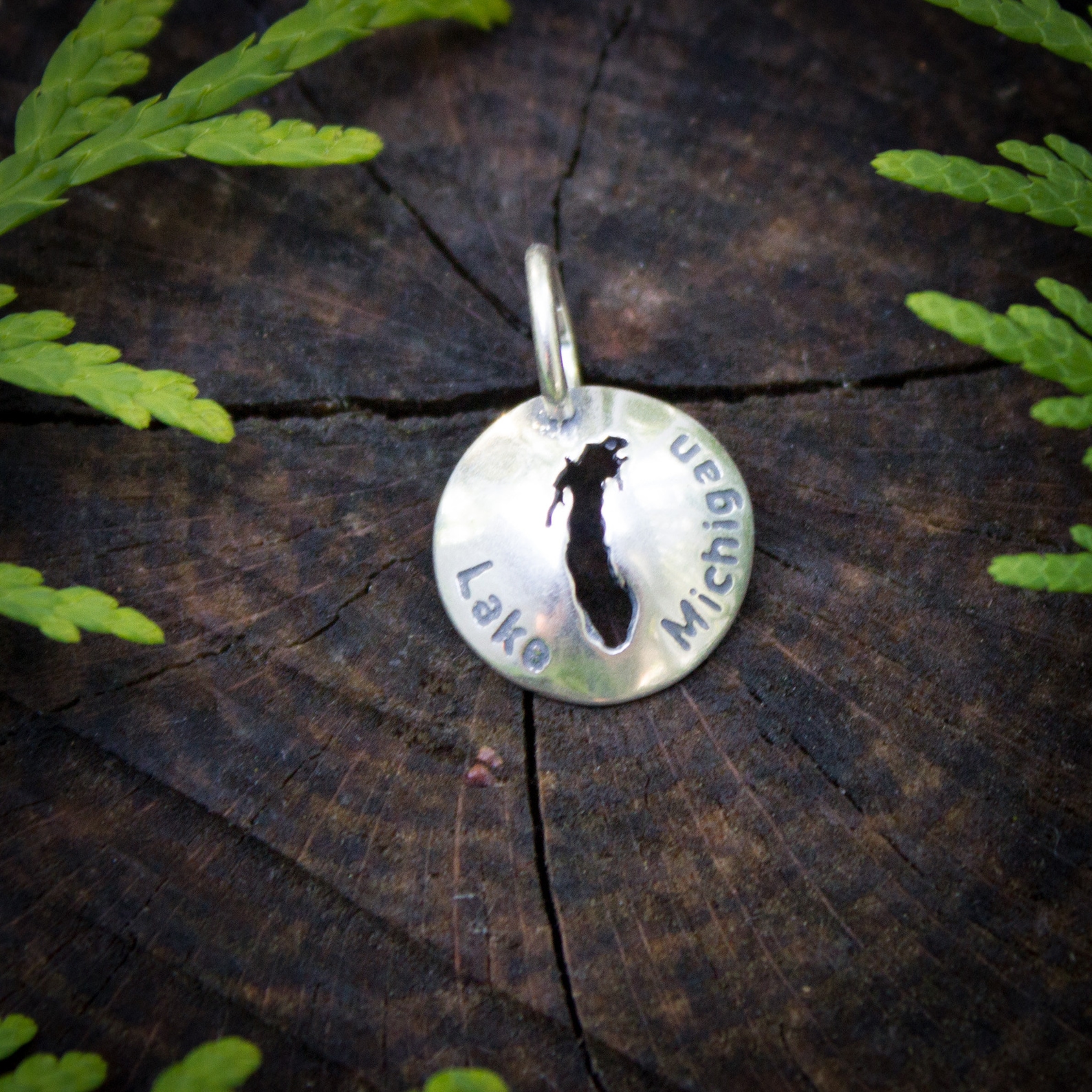Michigan Jewelry Great Lake Jewelry Lake Michigan Charm for - Etsy
