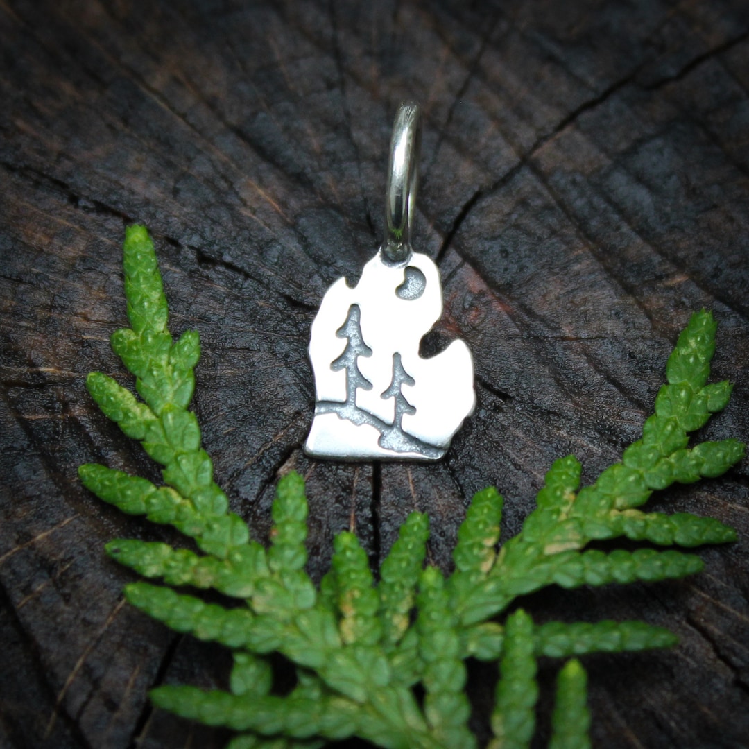 Michigan Jewelry, Michigan Charm, Lower Peninsula, Mitten in Sterling ...