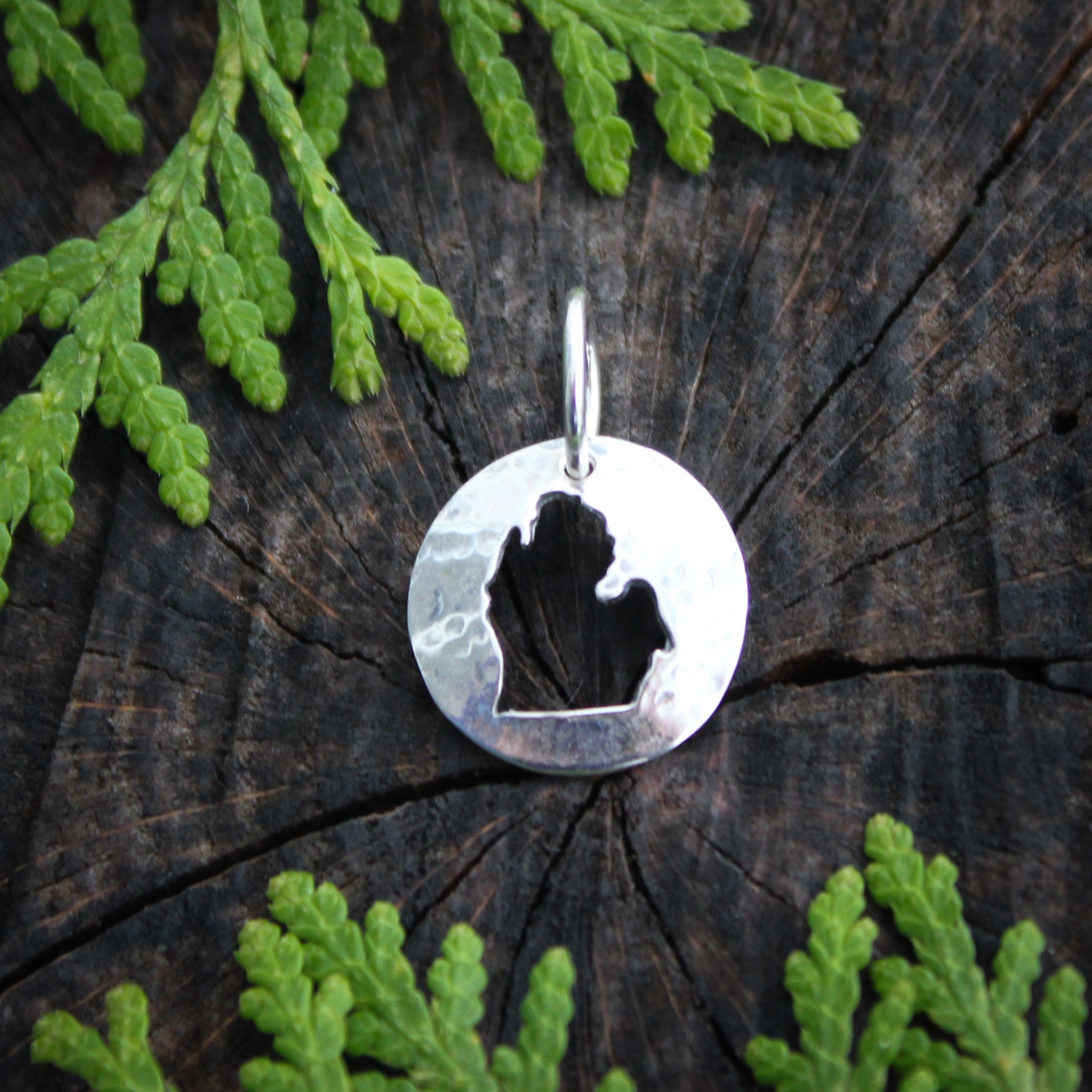 Michigan Charm, Lower Peninsula in Sterling Silver for Bracelets and ...