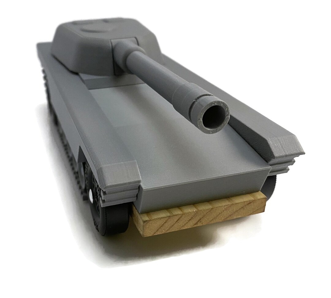 3D Printed Tank Destroyer Car Body STL File: Pinewood Racer (digital ...