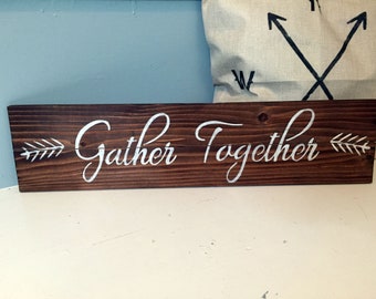 Farmhouse Gather Stencil, Gather Sign Stencil, Mylar Reusable Stencil ...