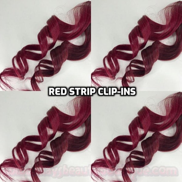 Red Hair Extensions - Etsy