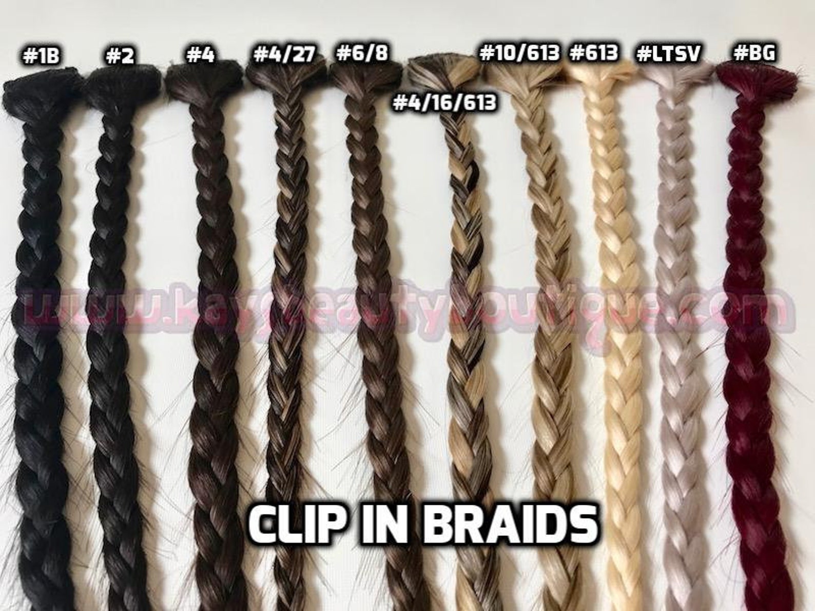Clip-in Braids Hair Extensions 100% Human Hair Hand-made 1pc - Etsy