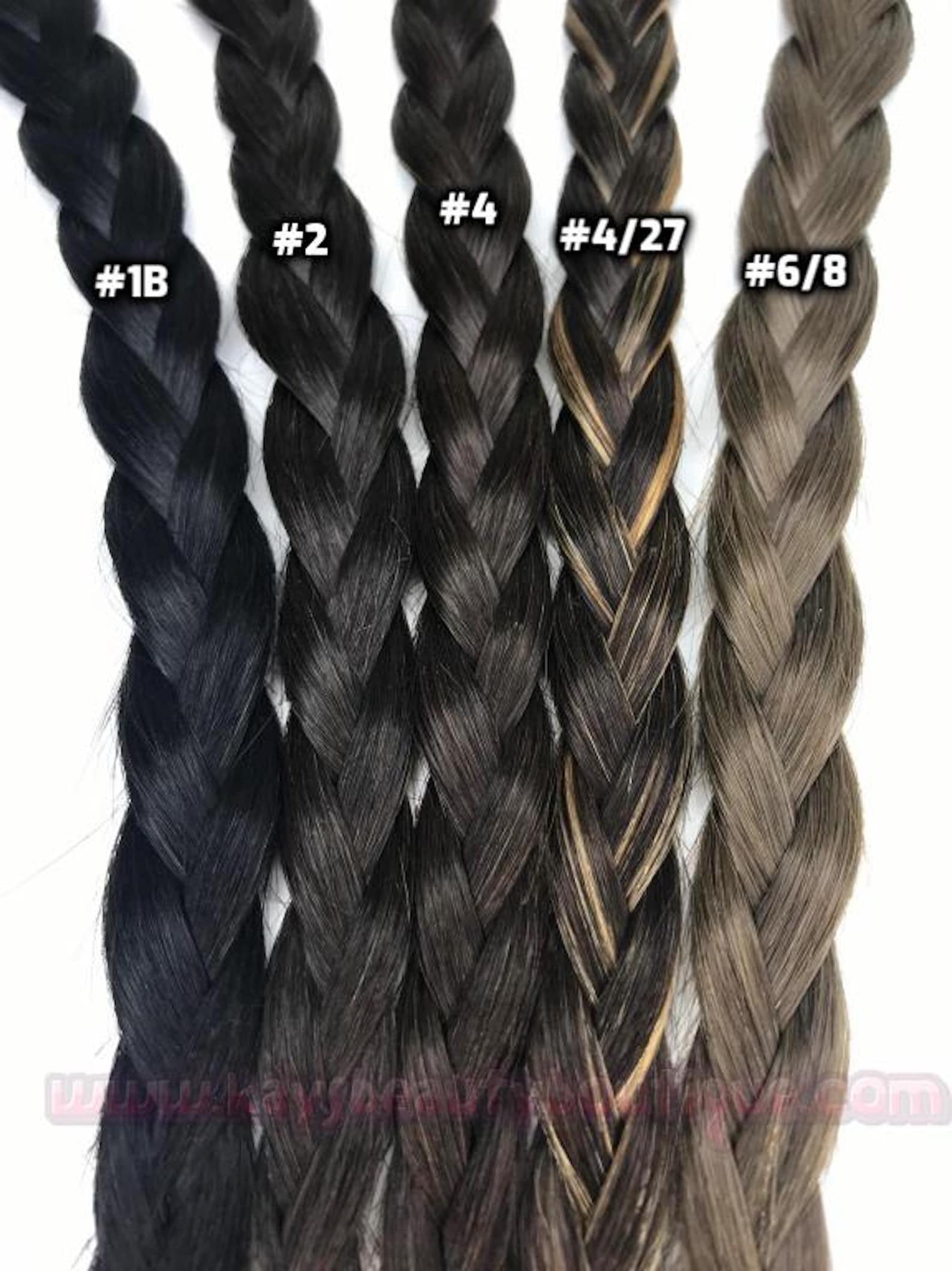 WIDE Clip-in Braid Hair Extensions 100% Human Hair Hand-made 1pc - Etsy ...