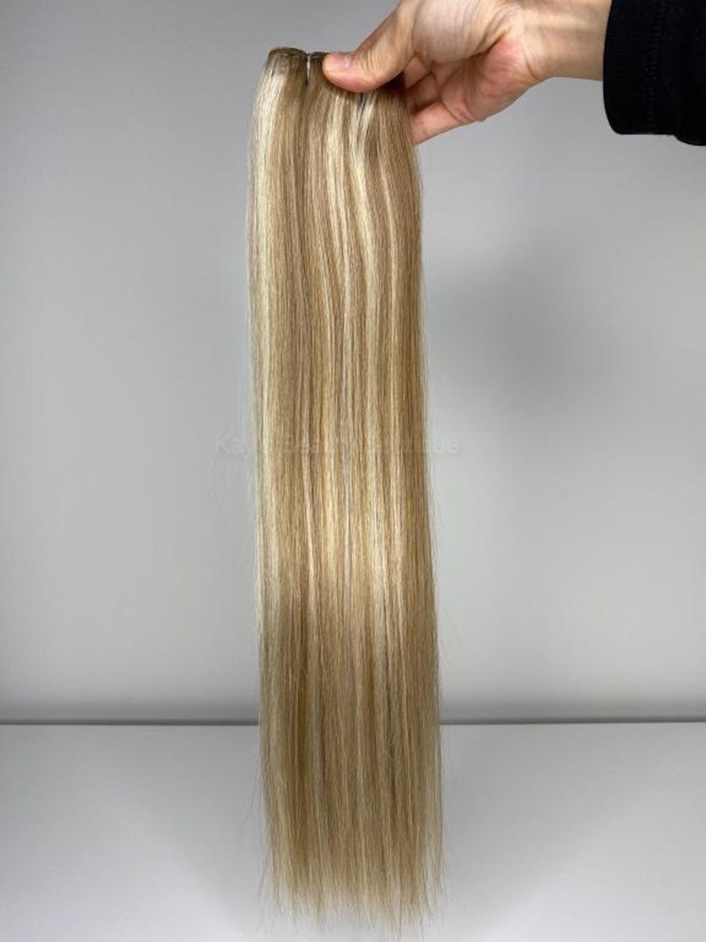 Weft Medium Ash Blonde Mix #10/613 Weave 100% Remy Human Hair 16" - Etsy