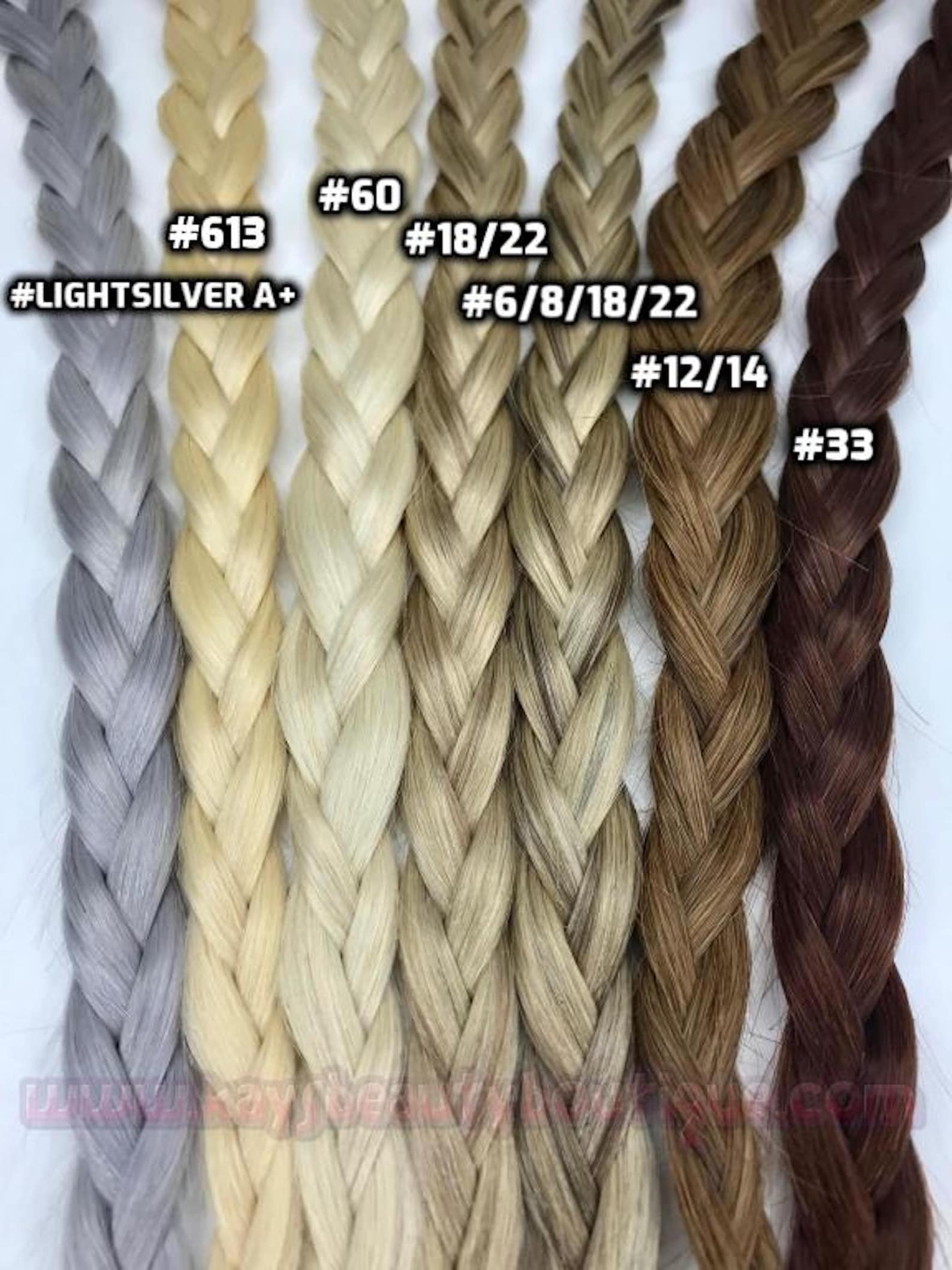 WIDE Clip-in Braid Hair Extensions 100% Human Hair Hand-made 1pc - Etsy ...