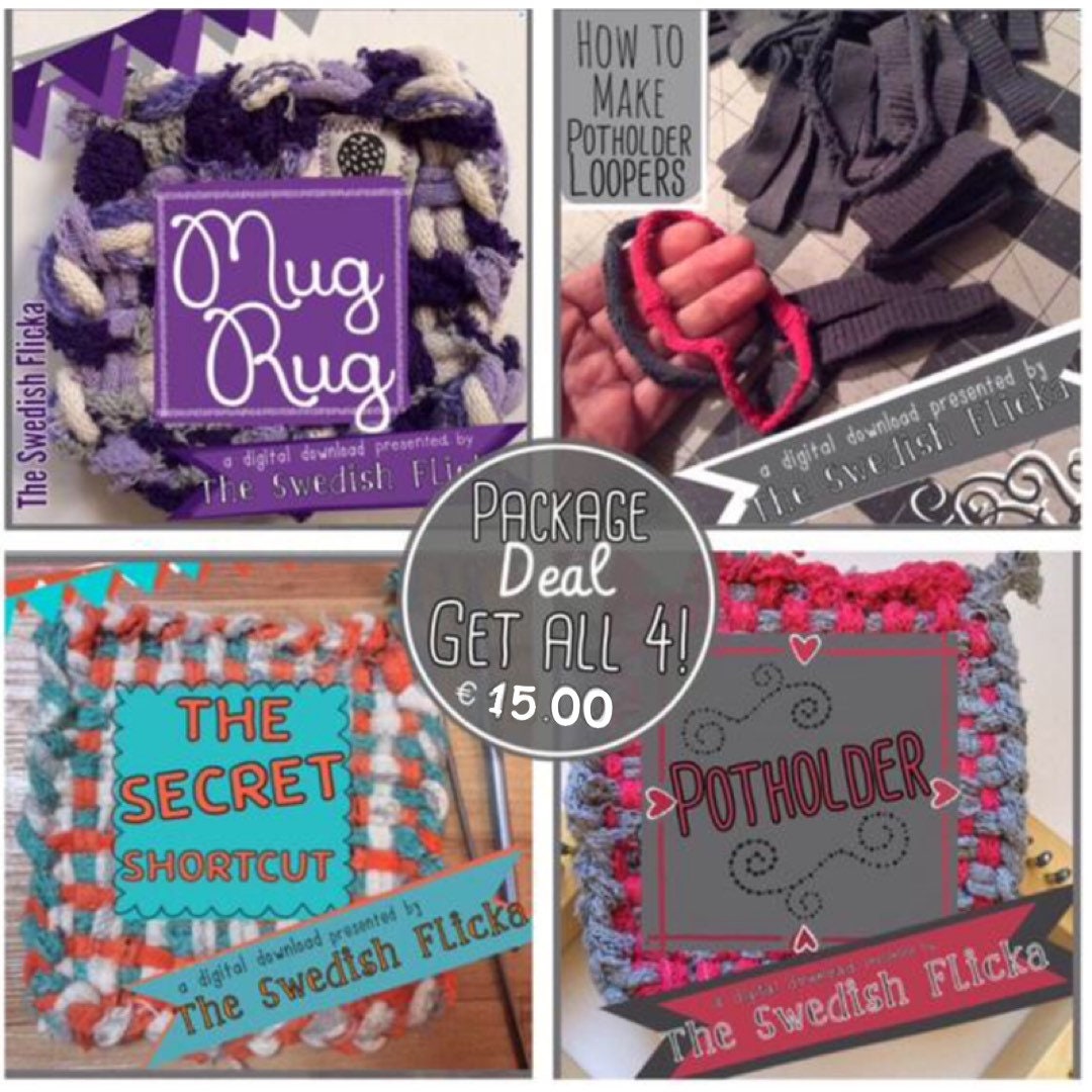 PDF ALL 4 Package Deal Mug Rug Potholder Loopers Secret - Etsy