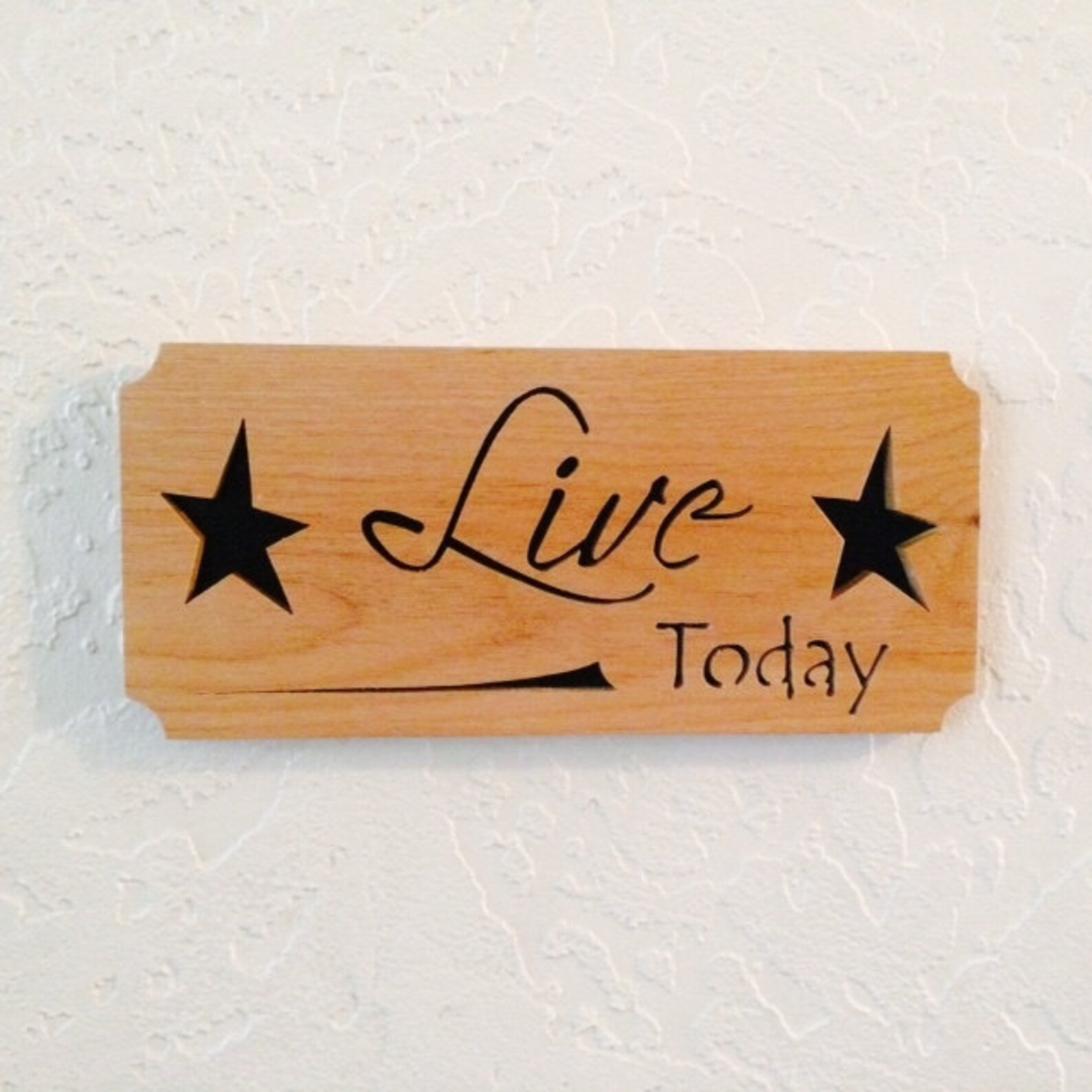 Live Today Scrollsawn Wood Sign - Etsy