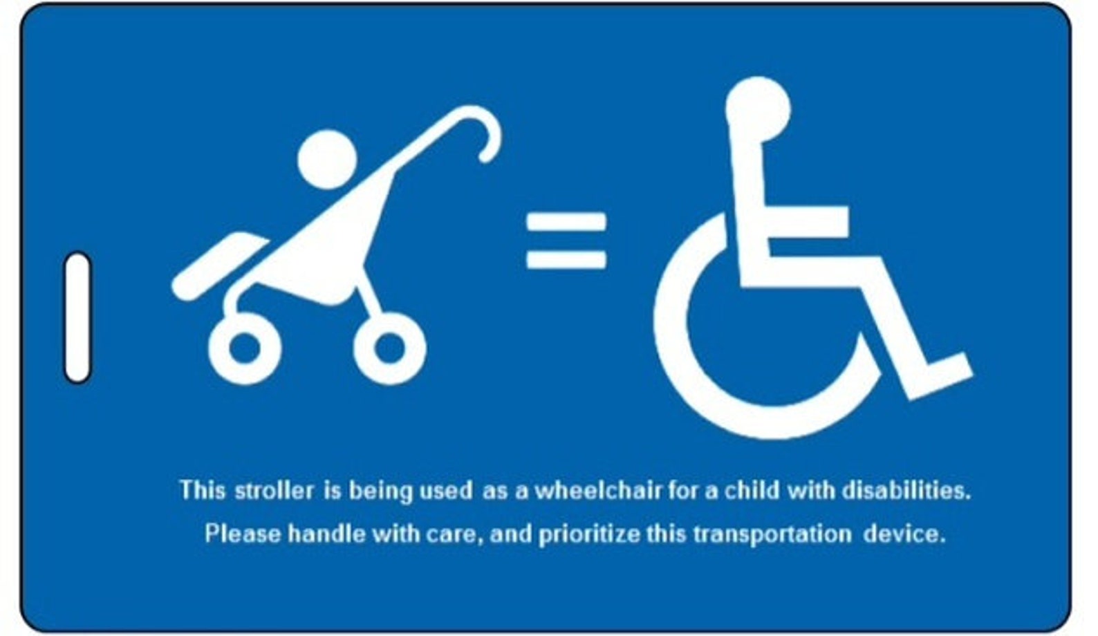 Handi-tag: Stroller = Wheelchair - Etsy UK