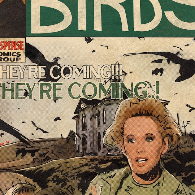 The Birds - Comic Book Art Print
