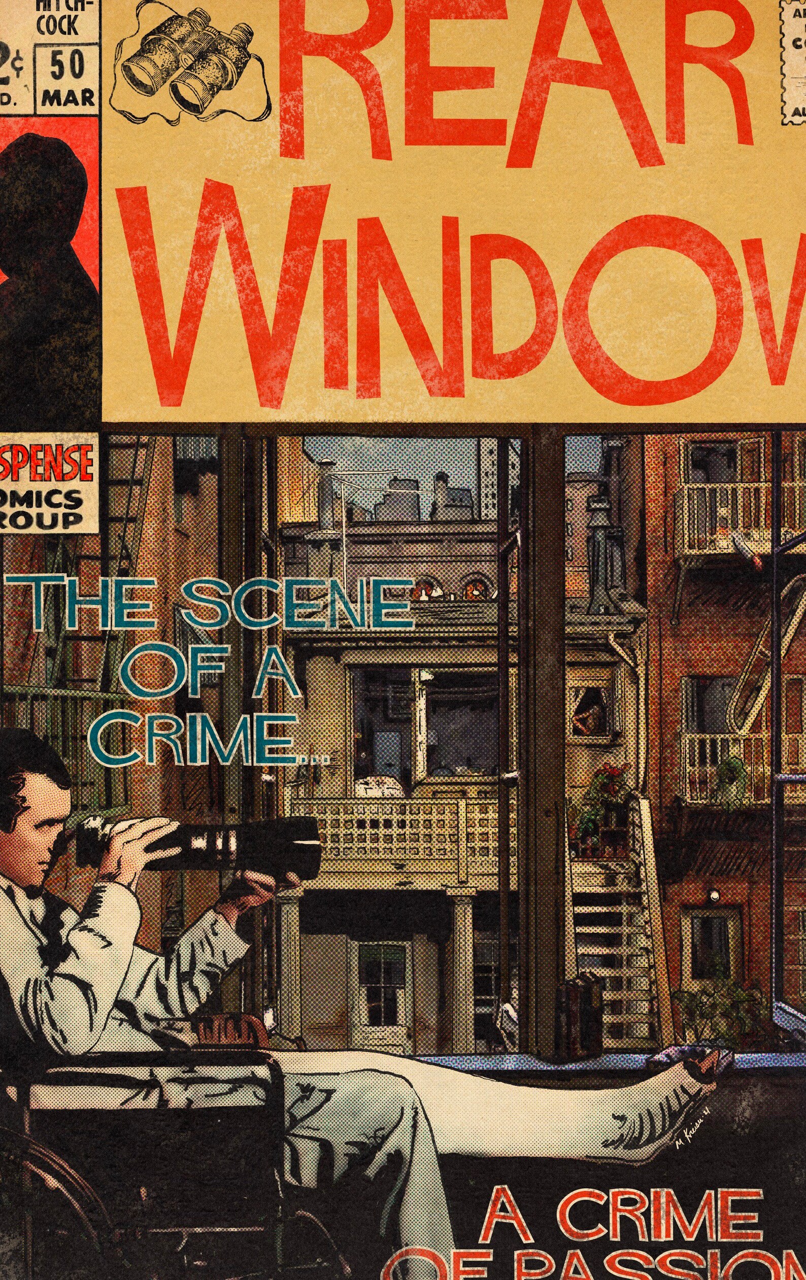 Rear Window Comic Book Art Print | Etsy