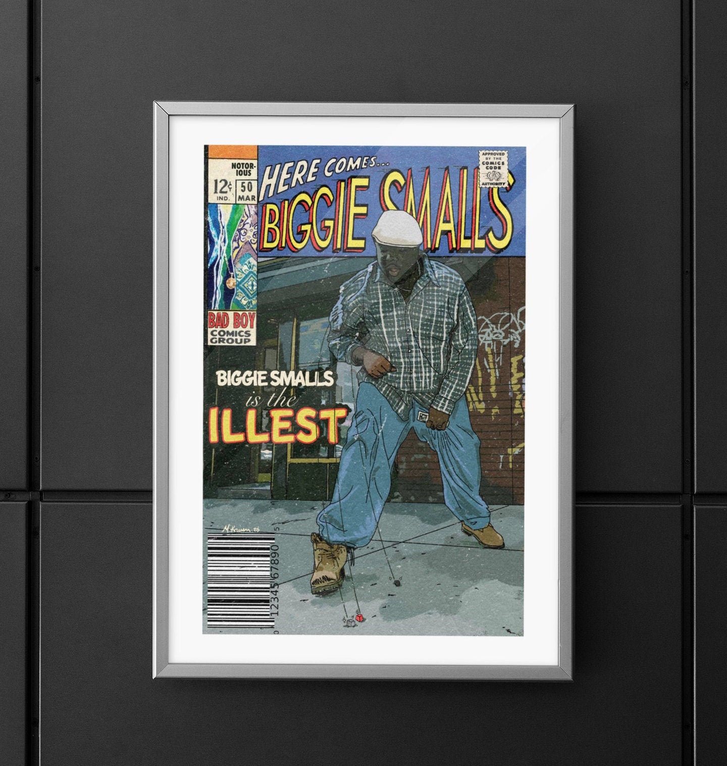 Notorious BIG - Biggie Smalls Is The Illest Comic Book Print - Fan Art