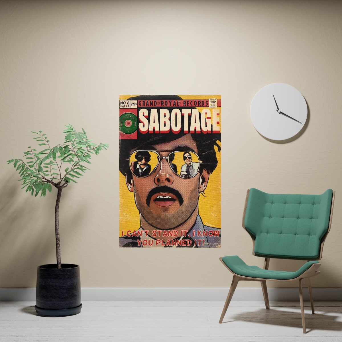 Beastie Boys - Sabotage- Vertical Matte Posters No Frame