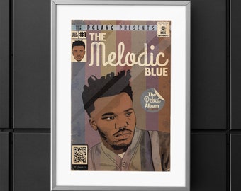 The Melodic Blue Poster - Etsy