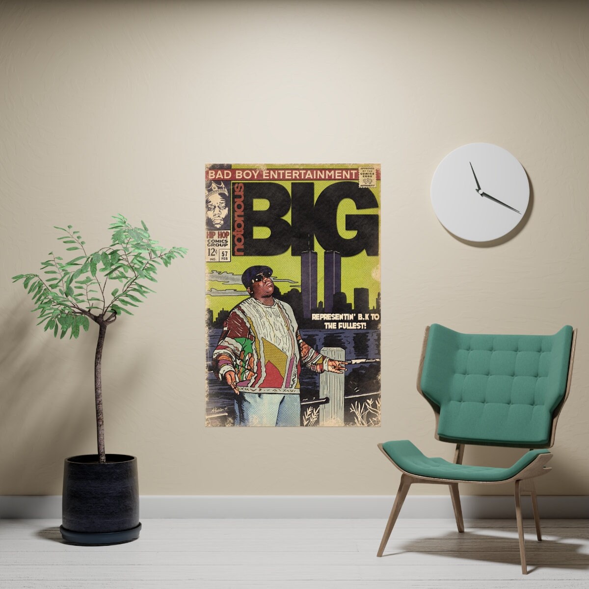 Notorious BIG - Comic Book Art - Biggie- Vertical Matte Posters sold by ...