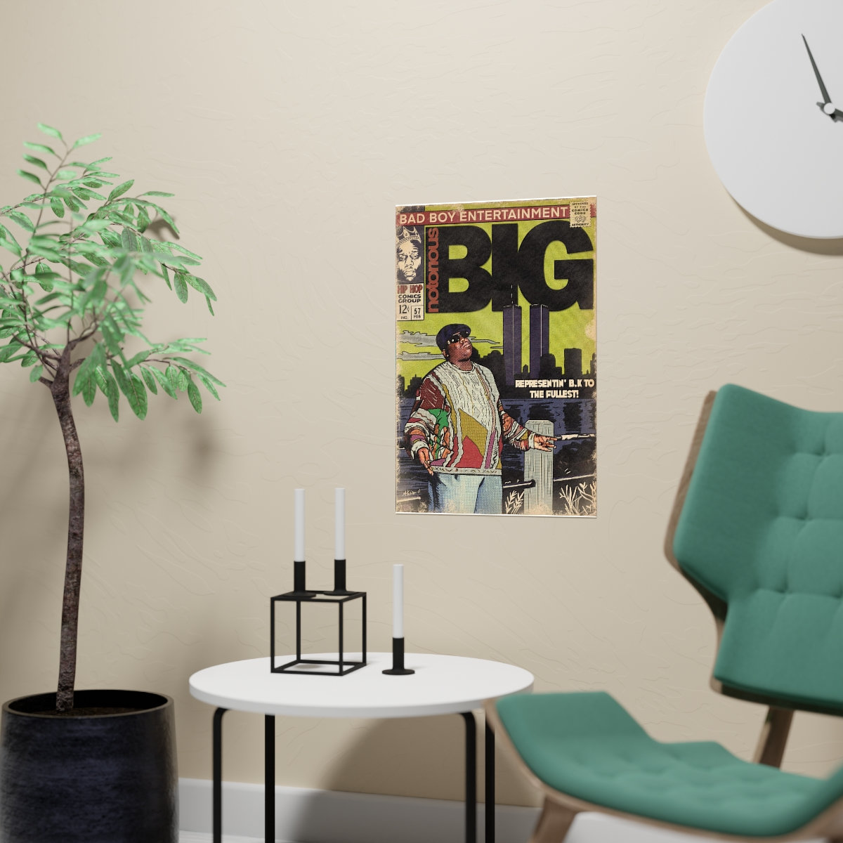 Notorious BIG - Comic Book Art - Biggie- Vertical Matte Posters sold by ...