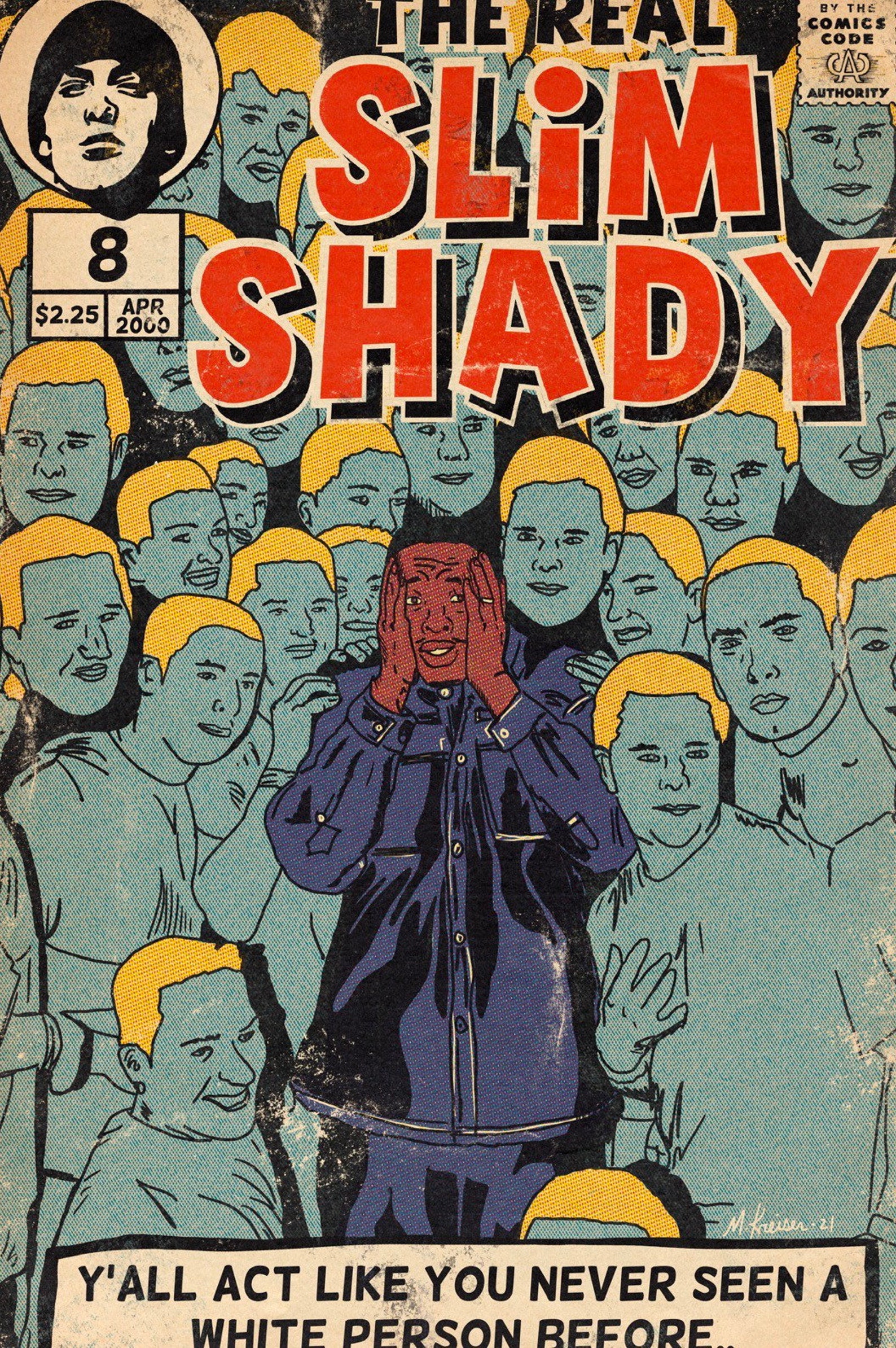 The Real Slim Shady Hip Hop Comic Poster/print - Etsy