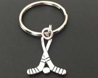 Personalized Hockey Sticks Keychain Ice Hockey Field Hockey | Etsy