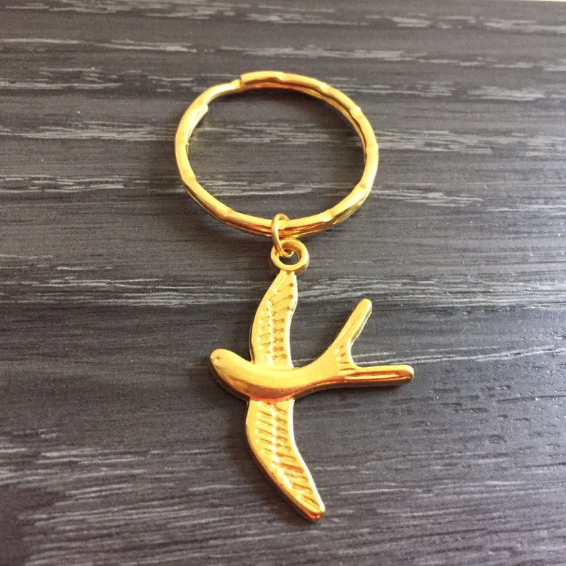 Gold Seagull Keychain Flying Bird Keyring Party Favor Sea | Etsy