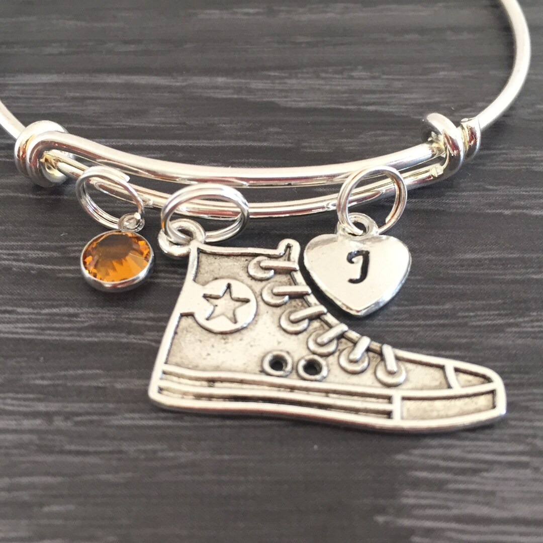 Personalized Converse Sneaker Bracelet, Expandable Bangle, Tennis Shoe ...
