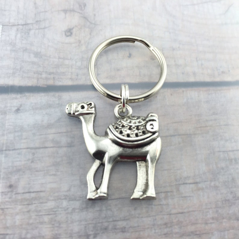 Camel Keychain, Silver Camel Keyring or Purse Charm, Arabian Theme ...