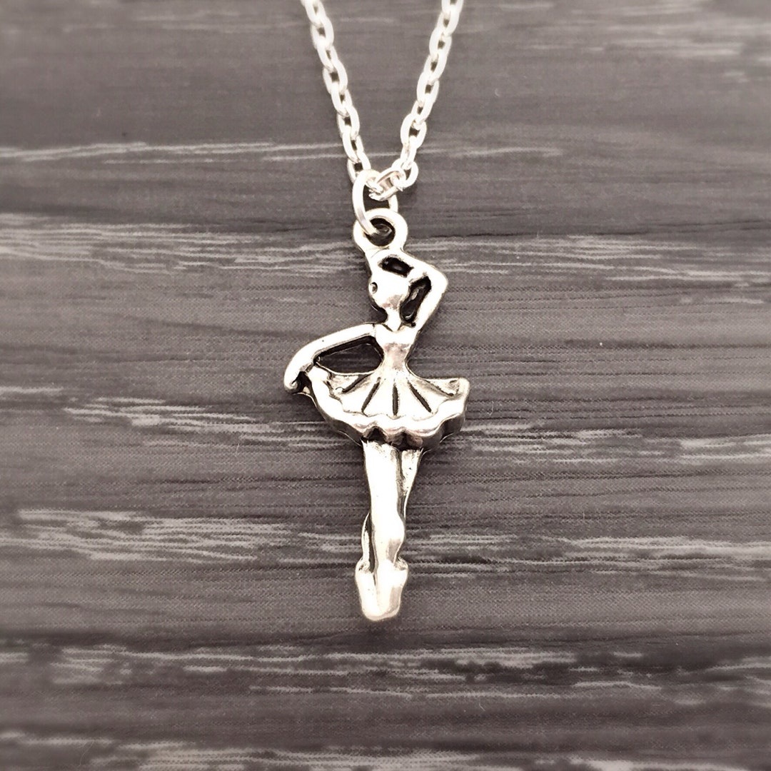 Ballerina Necklace, Sterling Silver Filled, Ballet Necklace, Ballet ...