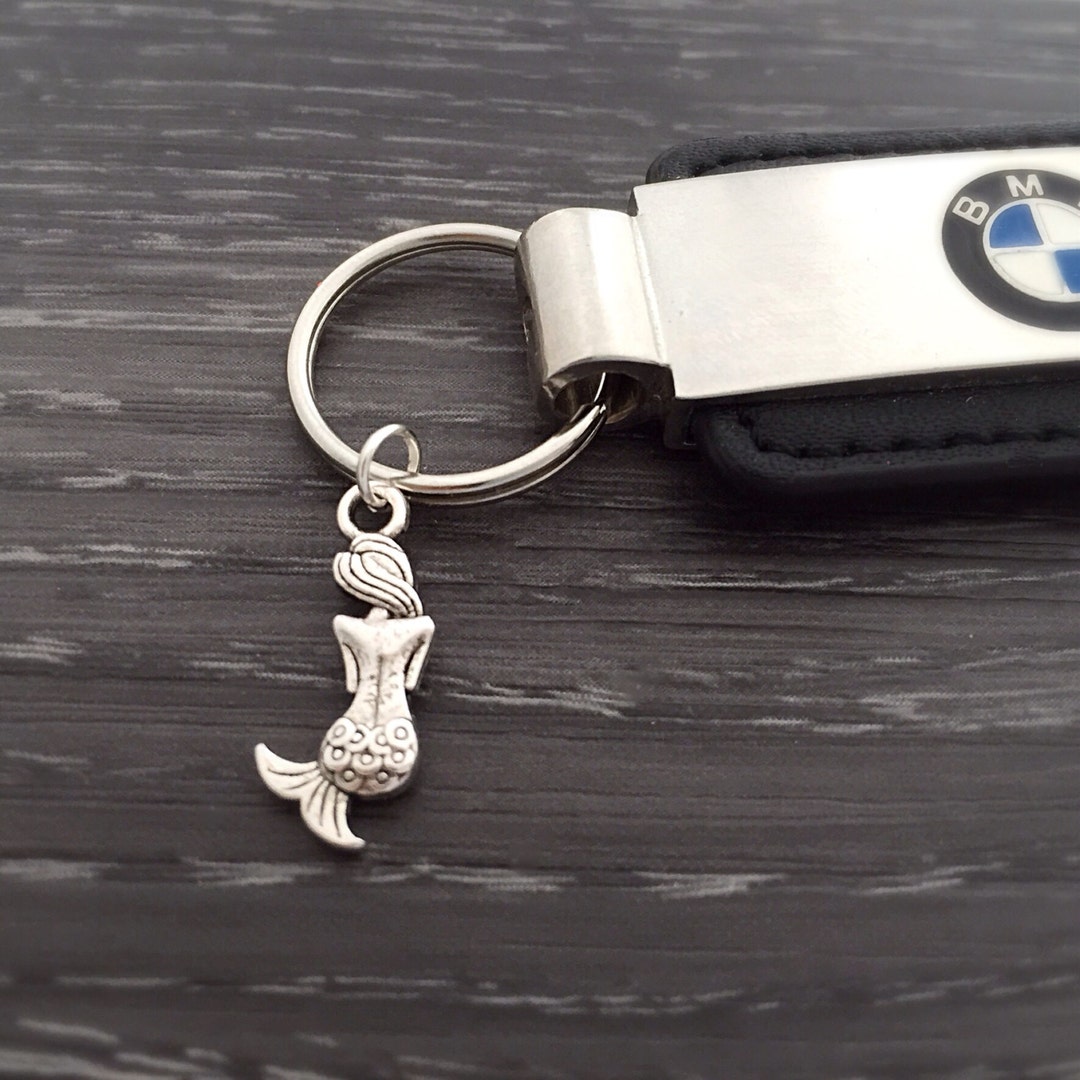 Tiny Mermaid Keychain, Mermaid Jewelry, Silver Mermaid Keyring, Mermaid ...