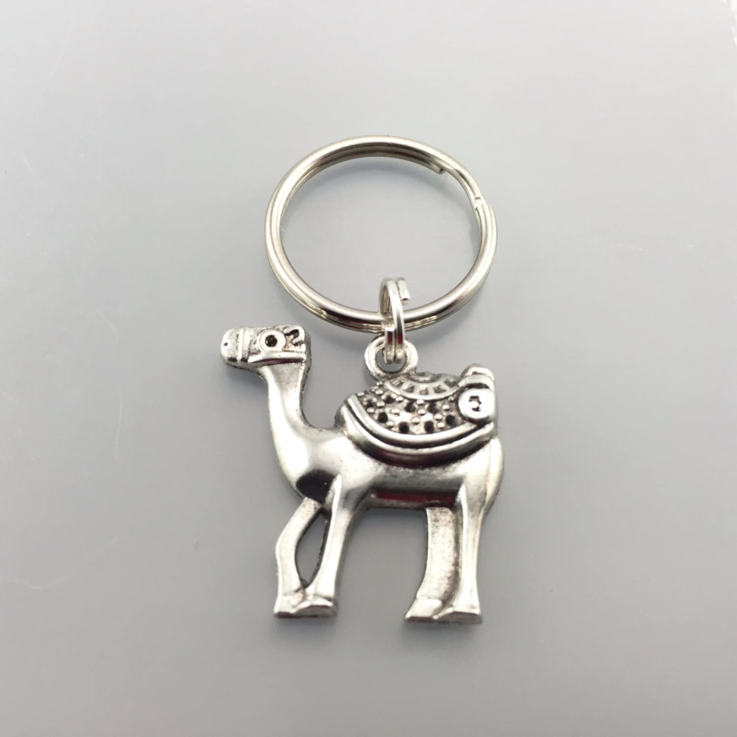 Camel Keychain, Silver Camel Keyring or Purse Charm, Arabian Theme ...