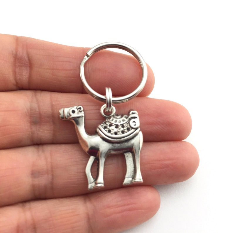 Camel Keychain, Silver Camel Keyring or Purse Charm, Arabian Theme ...