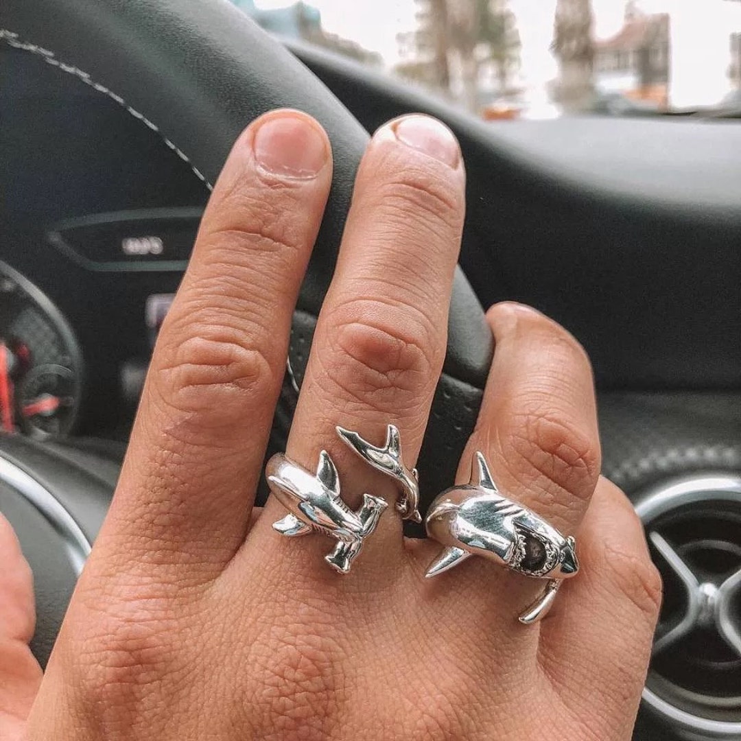 Shark Ring, Hammerhead Ring, Great White Shark Ring, Shark Jewelry ...