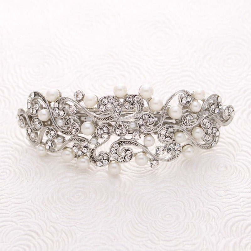 Pearl Barrette - Etsy