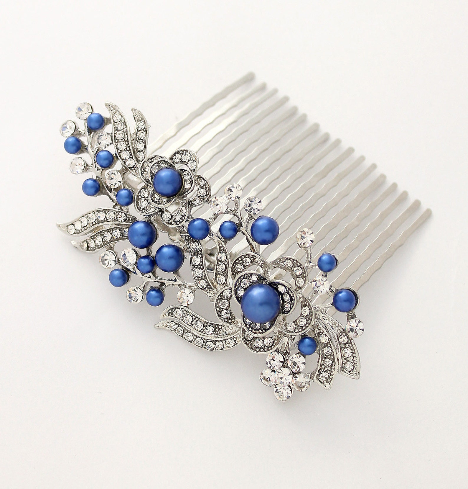 Something Blue Hair Comb Royal Blue Bridal Comb Blue Wedding | Etsy